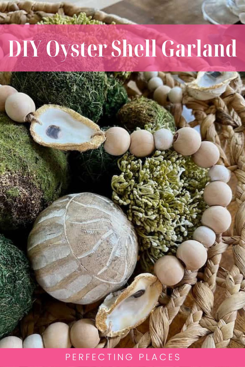 Create this Gorgeous DIY Oyster Shell Garland - Perfecting Places