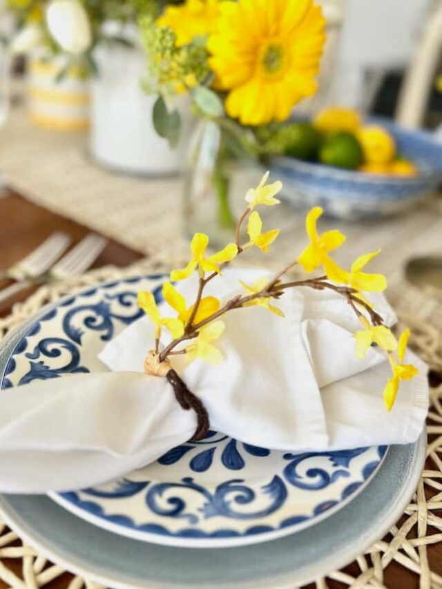 Simple Table Setting Ideas: DIY Napkin Rings for Spring - Perfecting Places