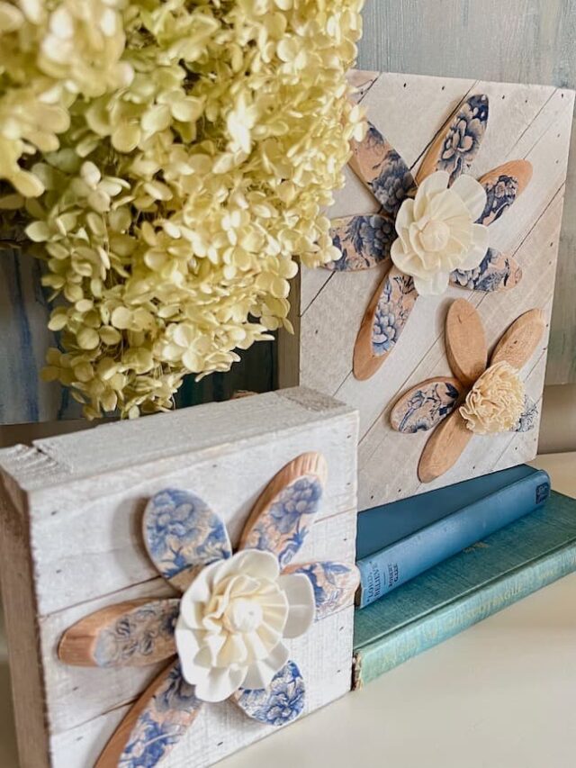 DIY Spring Decor: How to Make Wood Slice Spring Art - Perfecting Places