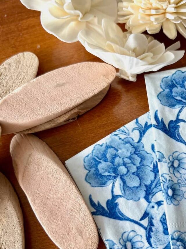 DIY Spring Decor: How to Make Wood Slice Spring Art - Perfecting Places