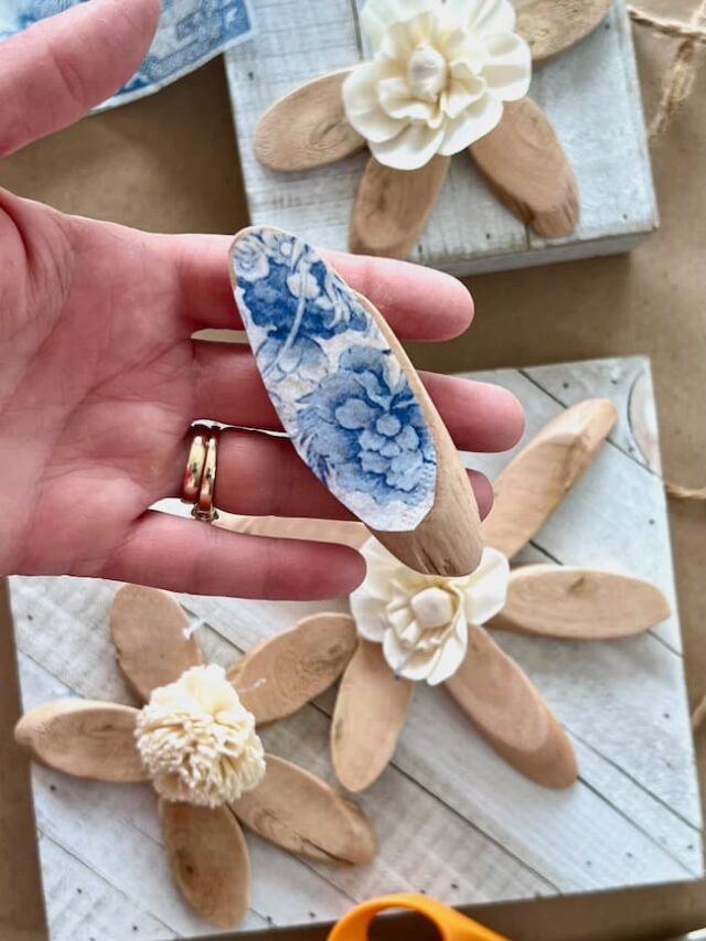 DIY Spring Decor: How to Make Wood Slice Spring Art - Perfecting Places