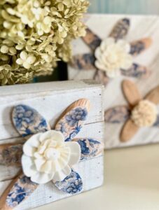 DIY Spring Decor: How to Make Wood Slice Spring Art - Perfecting Places