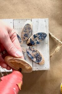 DIY Spring Decor: How to Make Wood Slice Spring Art - Perfecting Places
