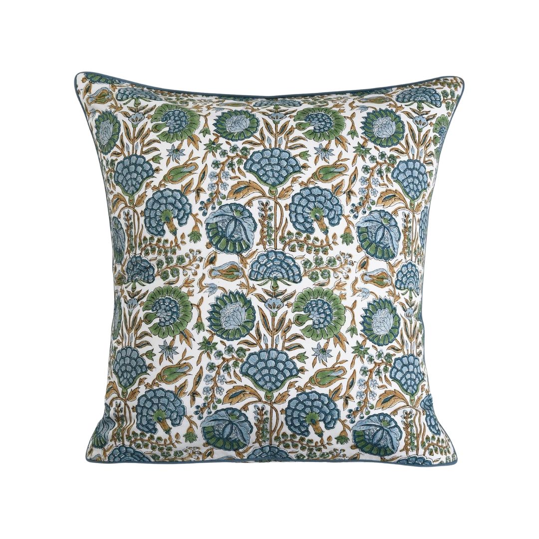 Top Picks: Budget-Friendly Blue and Green Block Print Pillows on Amazon ...